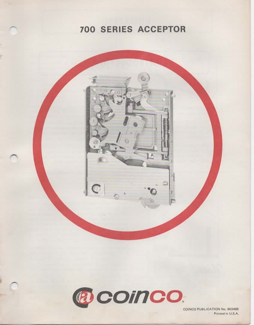 Coinco Series 700 Coin Acceptor Service Manual > Coinco > Capital ...