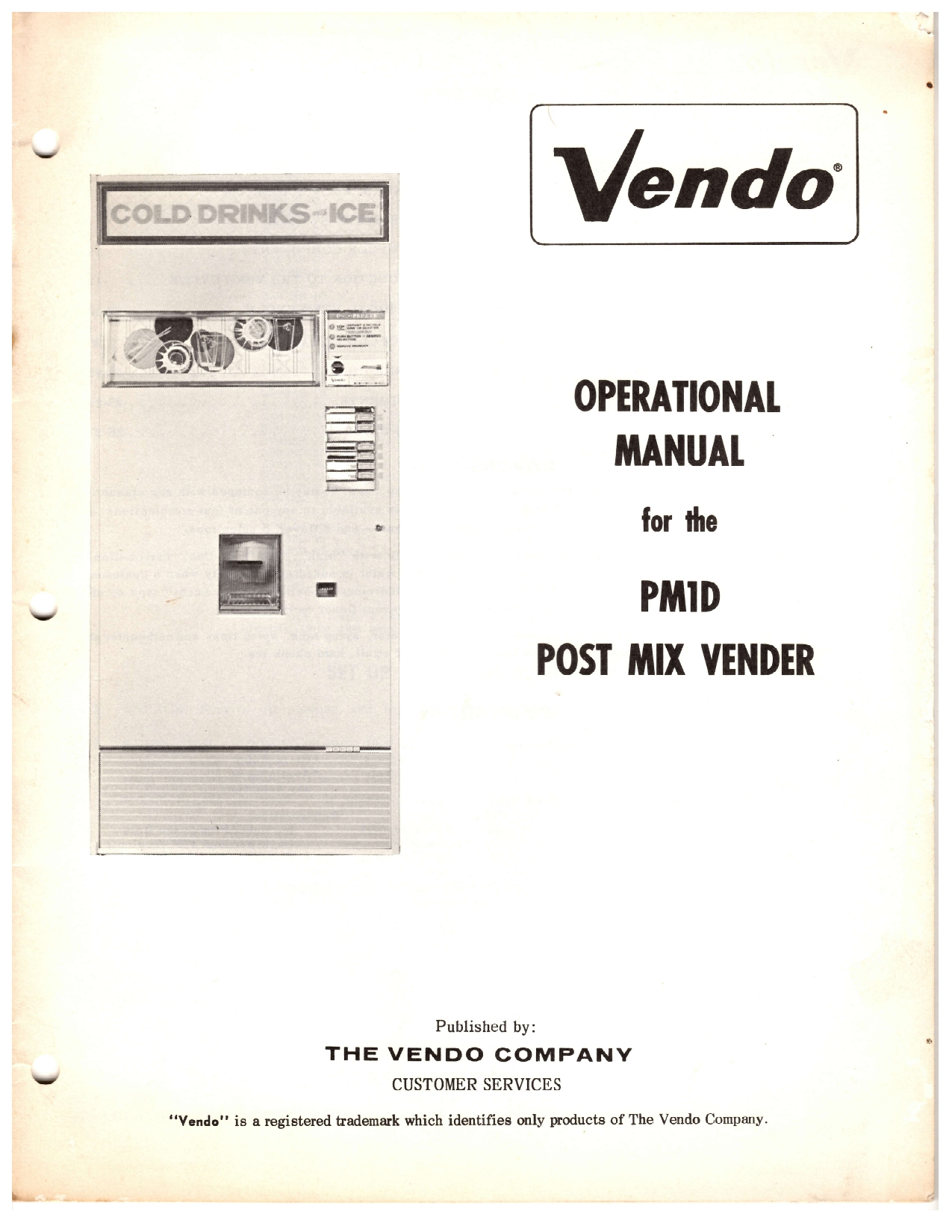 Vendo Operation Manual - PM1D Post Mix Vender (28 Pages) > Vendo ...