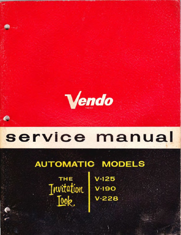 Vendo Service Manual - V-125, V-190, V-228 (53 pages) > Vendo > Capital ...
